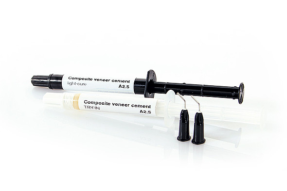 Composite veneer cement